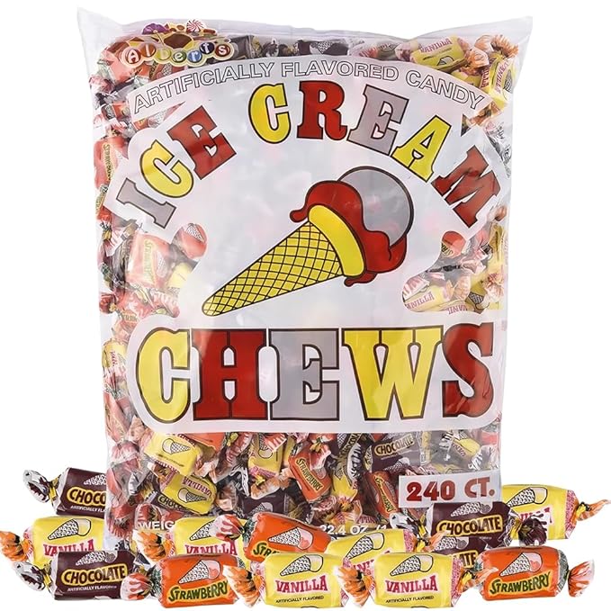 Alberts Ice Cream Chews 240ct Bag - Big and Cheap Wholesale
